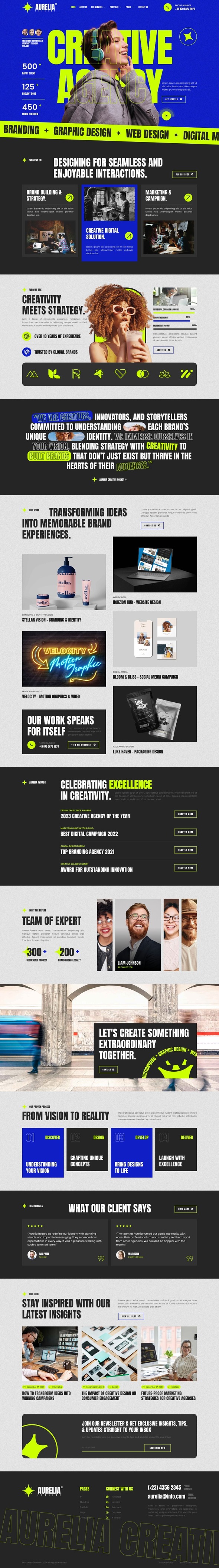 Aurelia - Creative Agency Elementor Template Kit by nomadenstudio | ThemeForest